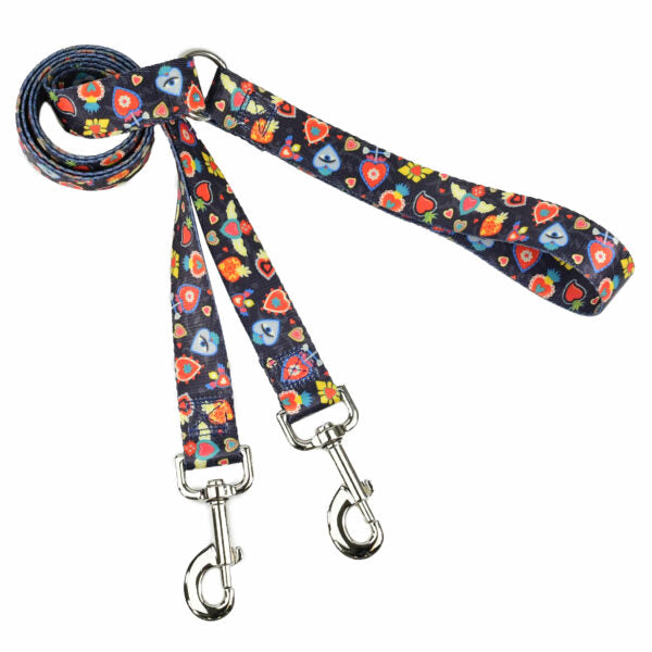 Gothic Hearts Double Connection Leash – EarthStyle - 2 Hounds Design