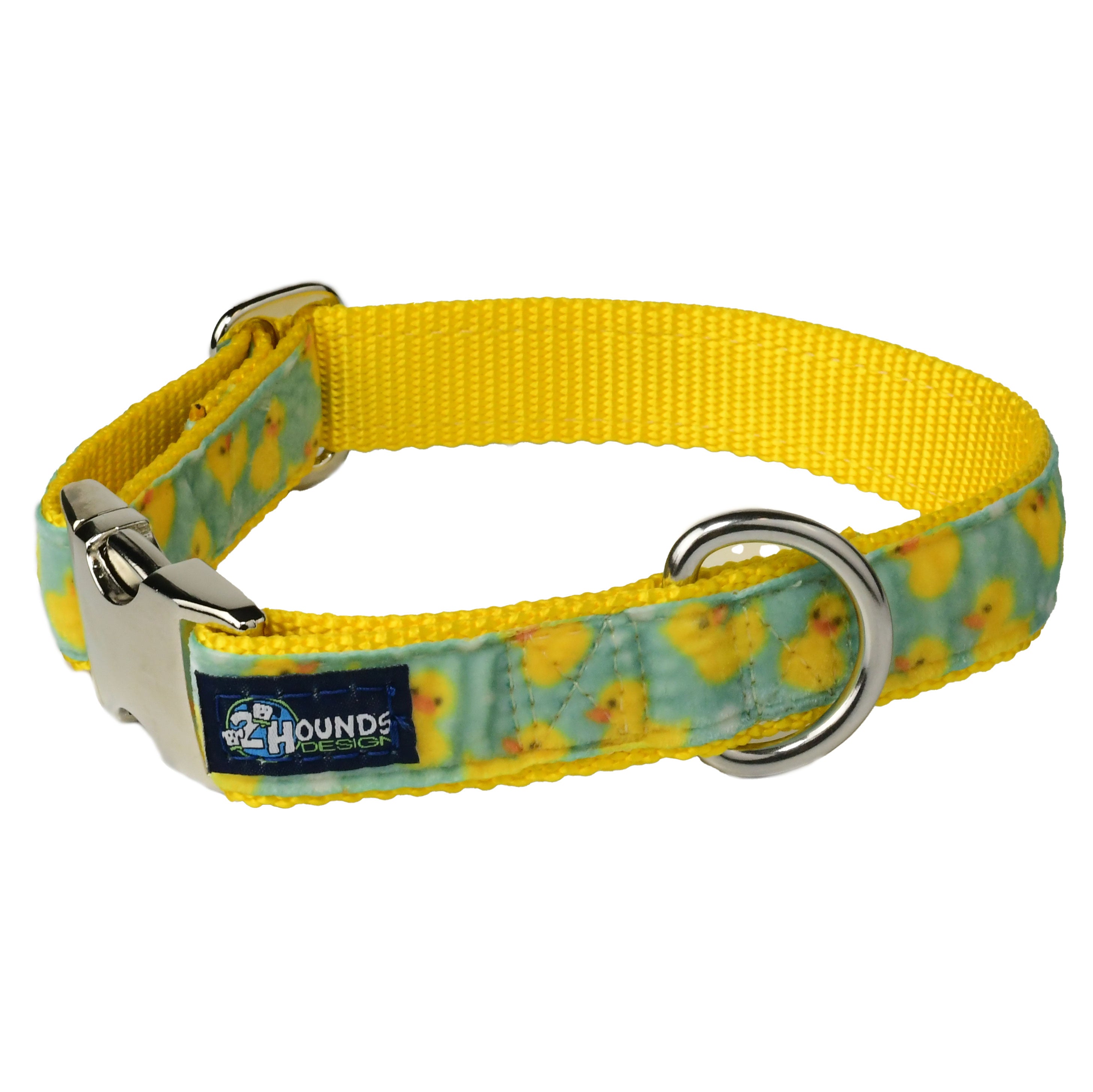 Fuzzy Ducks Velvet Essential Dog Collar - 2 Hounds Design